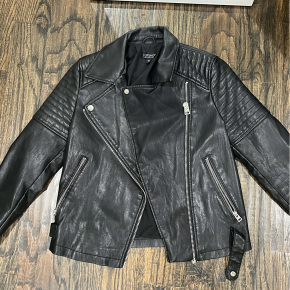 Topshop | Jackets & Coats | Topshop Leather Jacket | Poshmark
